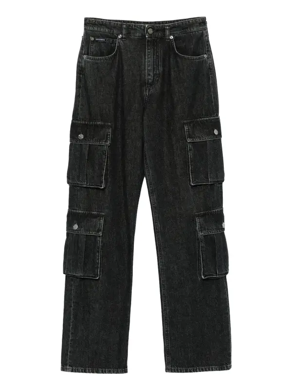Dolce & Gabbana Straight Cargo Jeans - Black
