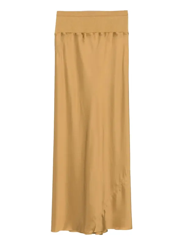 Rick Owens Calf Bias Skirt - Yellow