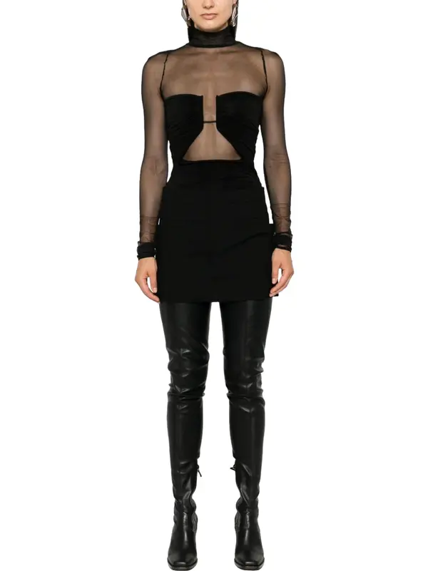 Rick Owens Cut-off Mini Skirt - Black