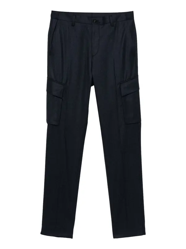 Corneliani Wool Cargo Trousers - Blue