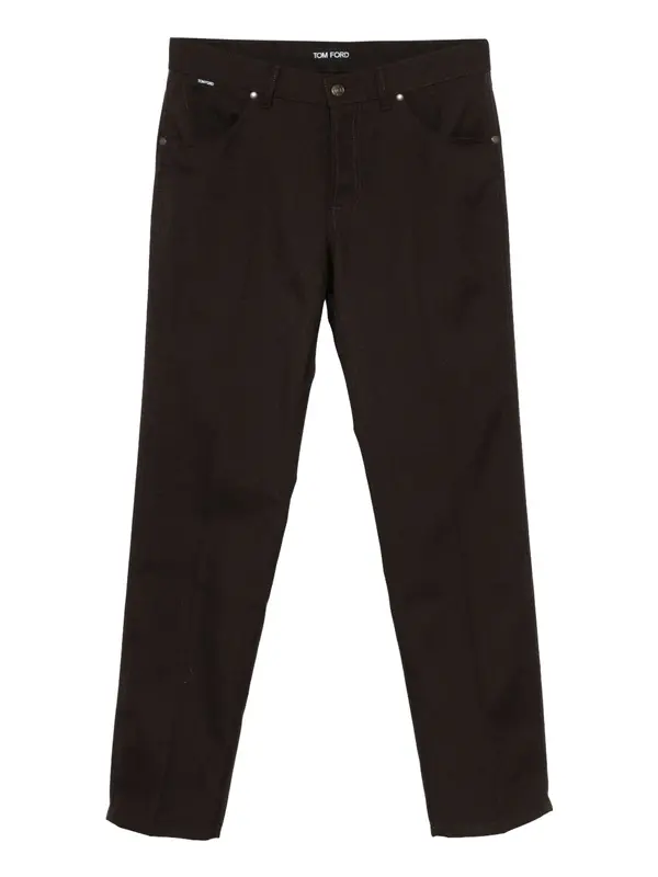 TOM FORD Twill Trousers - Brown