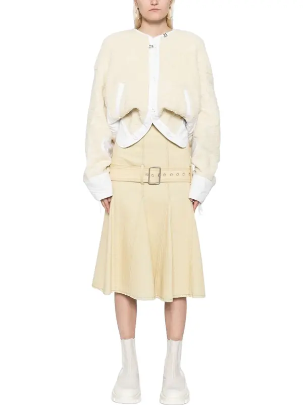 Mihara Yasuhiro Long-sleeve Cropped Jacket - White