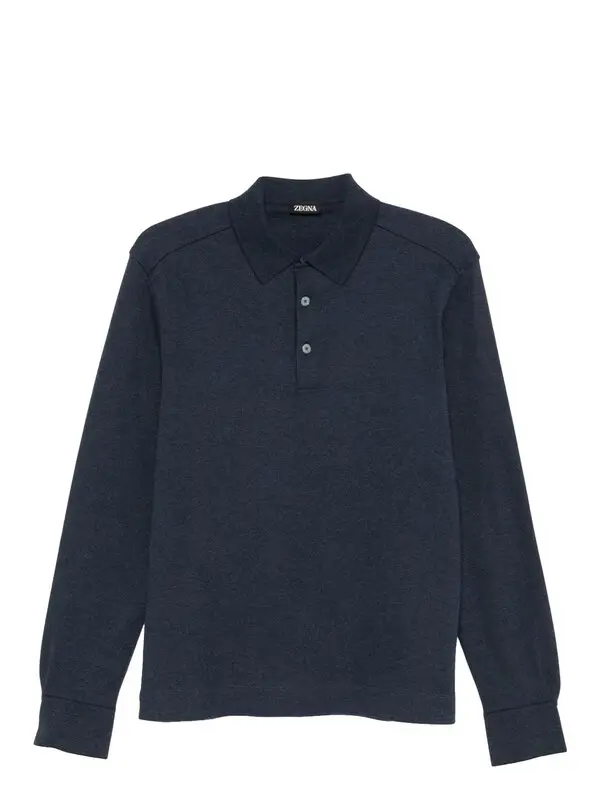 Zegna Jersey Polo Shirt - Blue