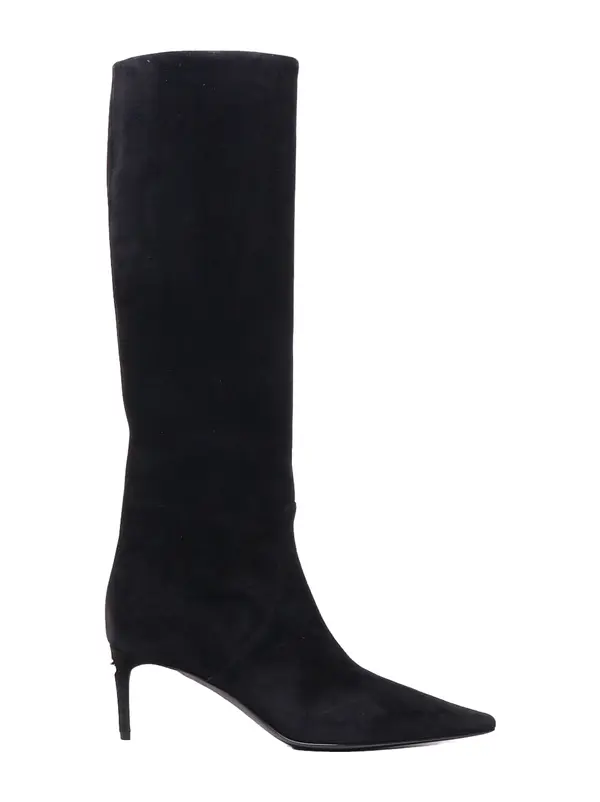 Dolce & Gabbana 70mm Suede Knee-high Boots - Black