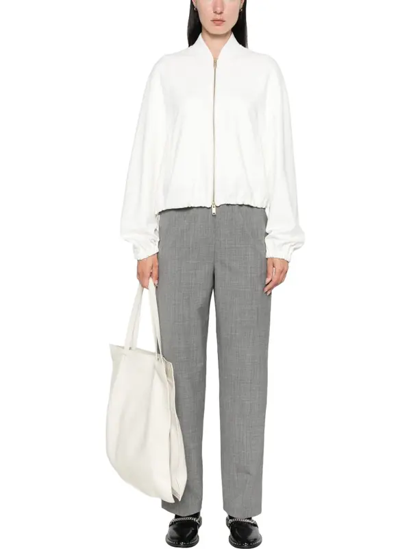 Fabiana Filippi Jersey Bomber Jacket - White