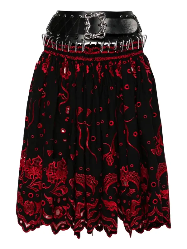 CHOPOVA LOWENA Ida Carabiner Midi Skirt - Black