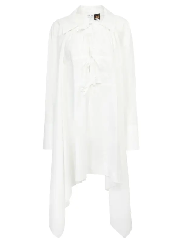 Loewe Cotton-blend Shirtdress - White