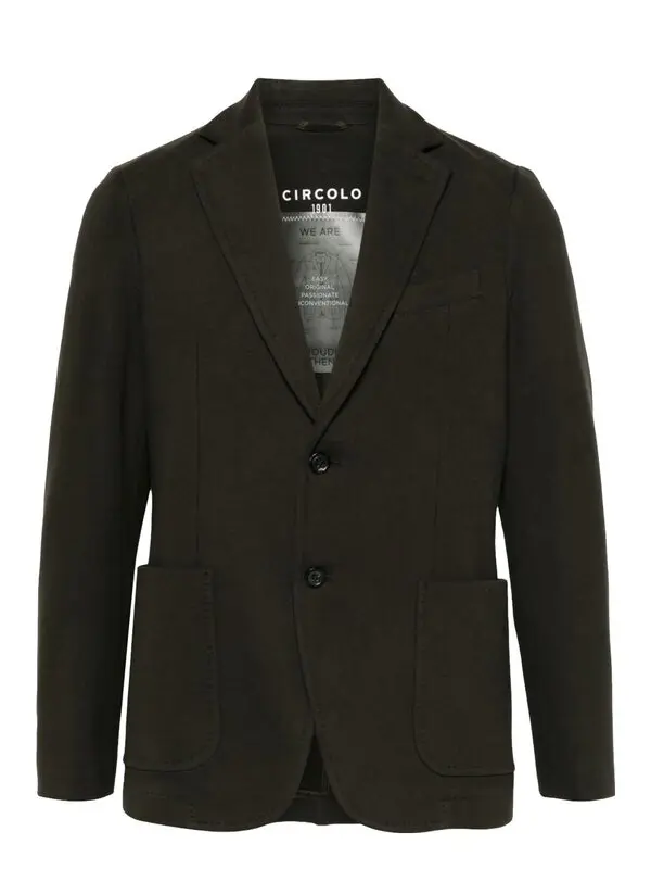 CIRCOLO 1901 Single-breasted Jersey Blazer - Green