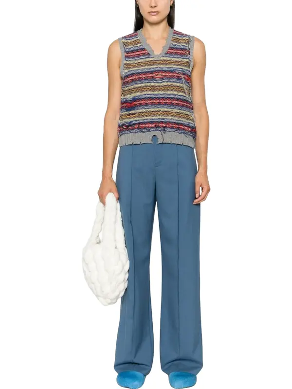 Marni Virgin Wool Trousers - Blue