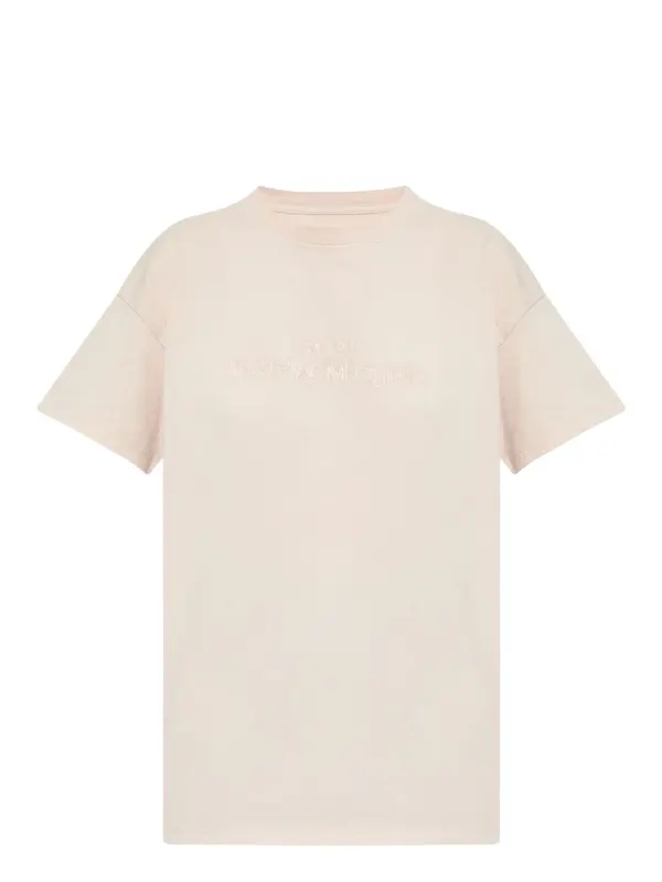 MAISON MARGIELA Logo-embroidered T-shirt - Pink