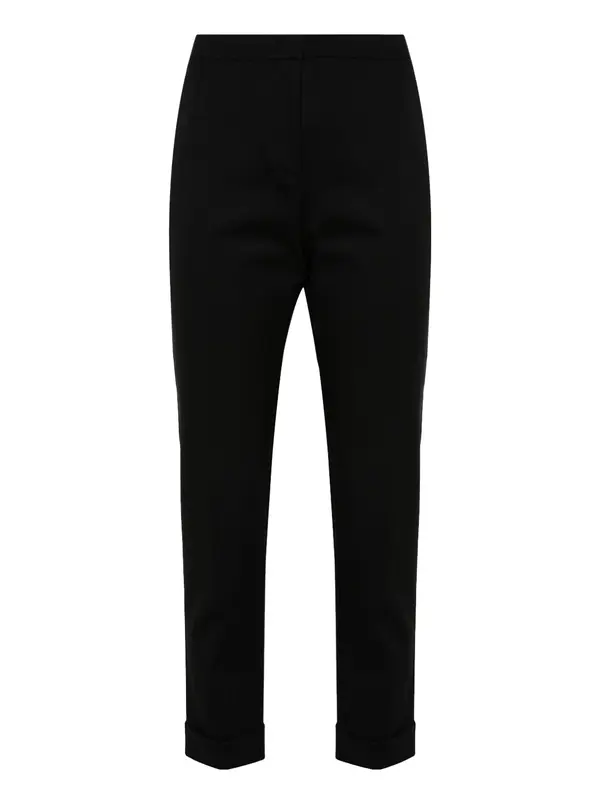 Etro Cropped Wool Trousers - Black