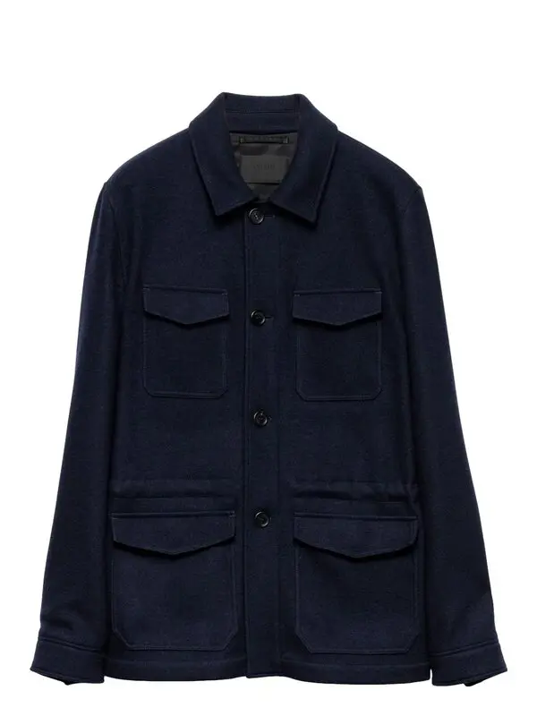 Prada Buttoned Safari Jacket - Blue