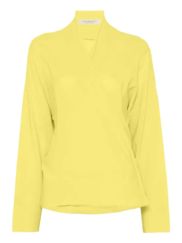 Philosophy Di Lorenzo Serafini Wrap Blouse - Yellow