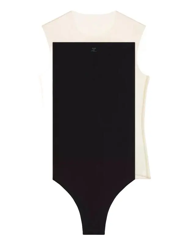 COURREGES Illusion Bodysuit - Black