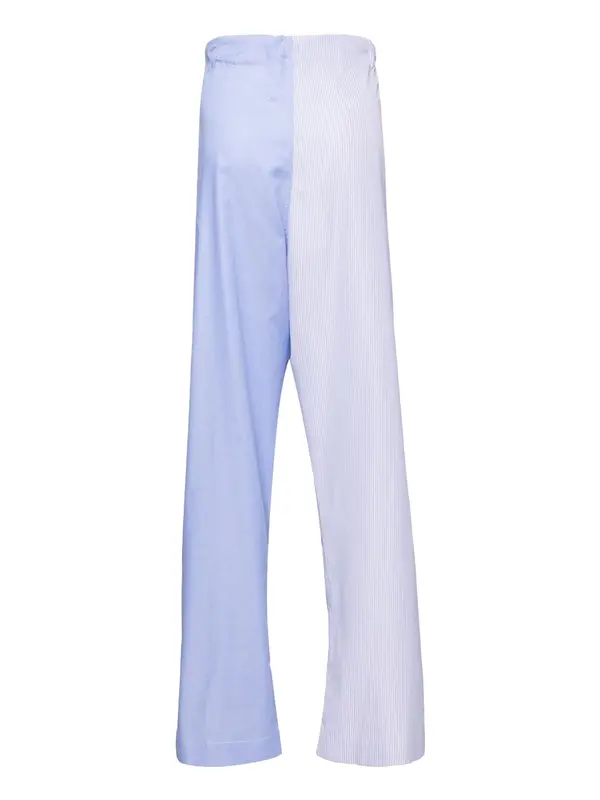 MAISON MARGIELA Striped Wide Leg Trousers - Blue