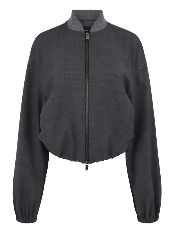 Fabiana Filippi Zip-up Bomber Jacket - Grey