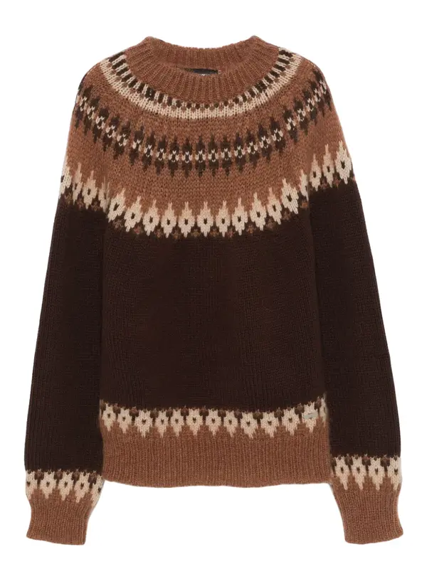 Dsquared2 Intarsia-patterned Sweater - Brown