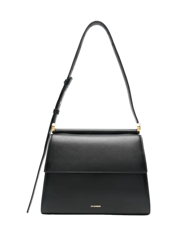 JIL SANDER Leather Shoulder Bag - Black