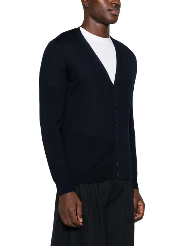 Fendi Ff-embossed Cardigan - Blue
