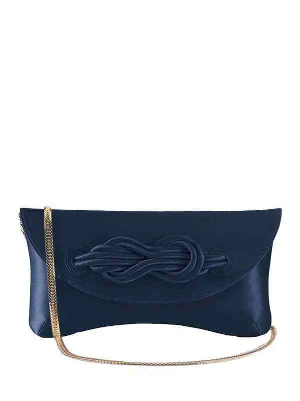 Shanghai Tang Knot-detail Clutch - Blue