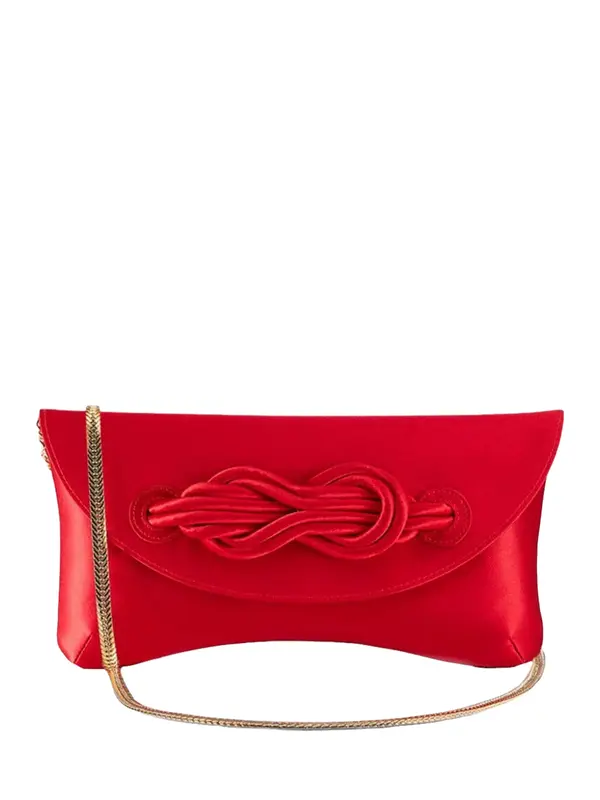 Shanghai Tang Knot-detail Clutch - Red