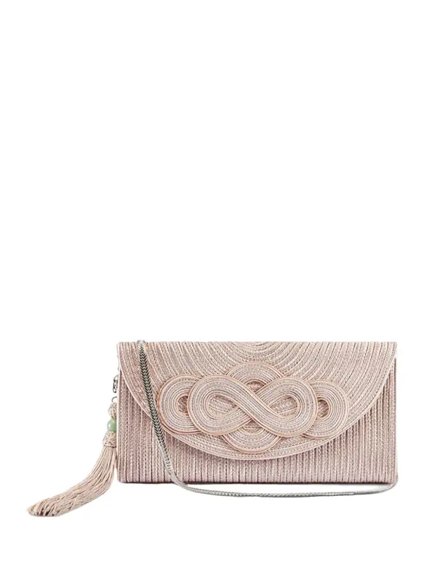 Shanghai Tang Braided Knot Clutch - Pink