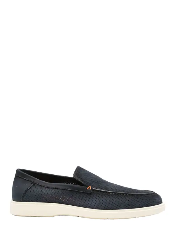 Santoni Perforated Loafers - Blue