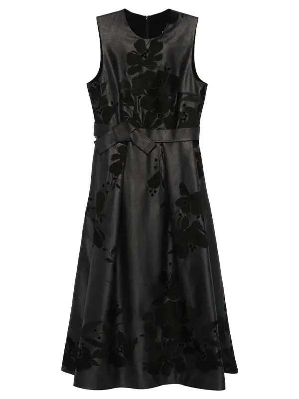 Elie Saab Floral-embroidered Maxi Dress - Black