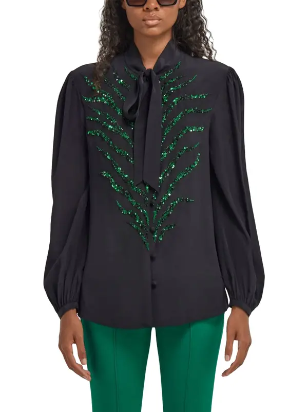 Roberto Cavalli Sequin-embellished Blouse - Black
