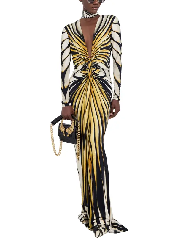 Roberto Cavalli Ray Of Maxi Dress - Gold