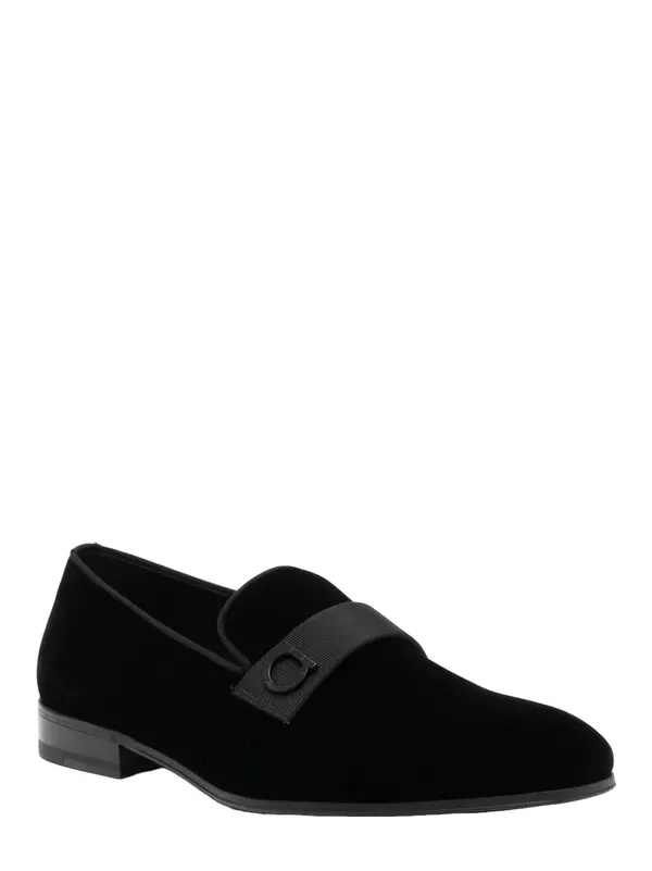 FERRAGAMO Velvet Loafers - Black