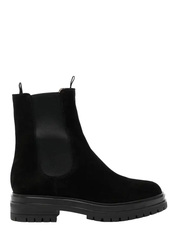 GIANVITO ROSSI Suede Chelsea Boots - Black