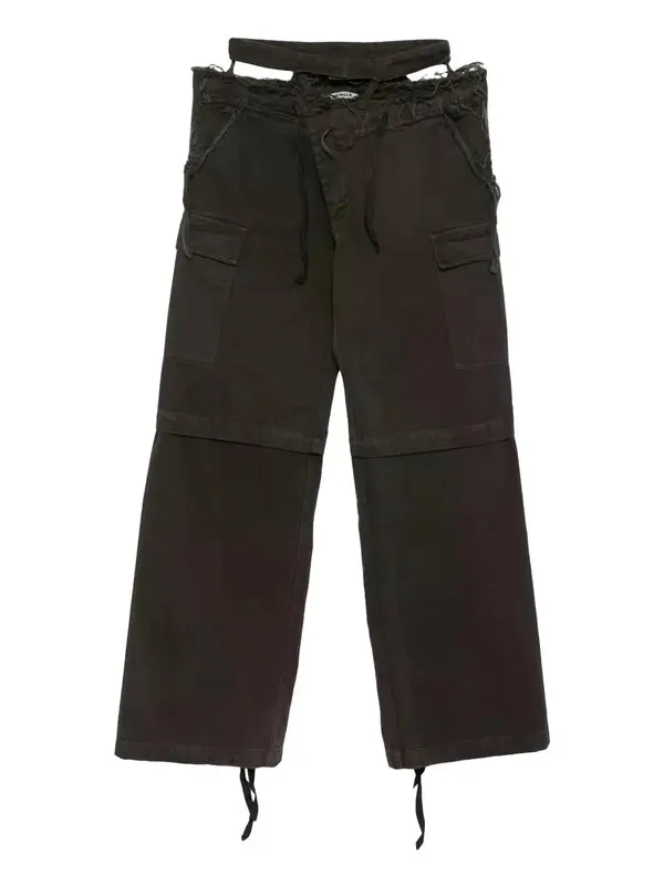 Ottolinger Wide-leg Cargo Trousers - Brown