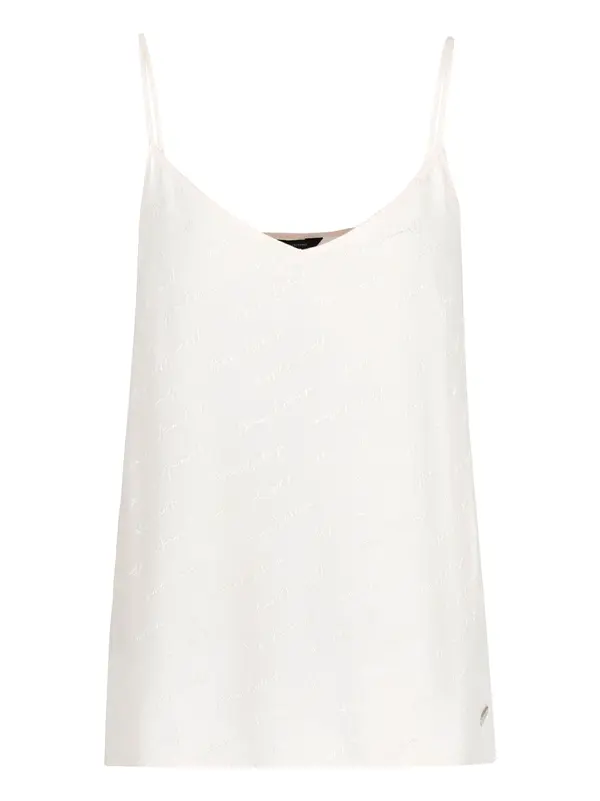 Armani Exchange Monogram Tank Top - White