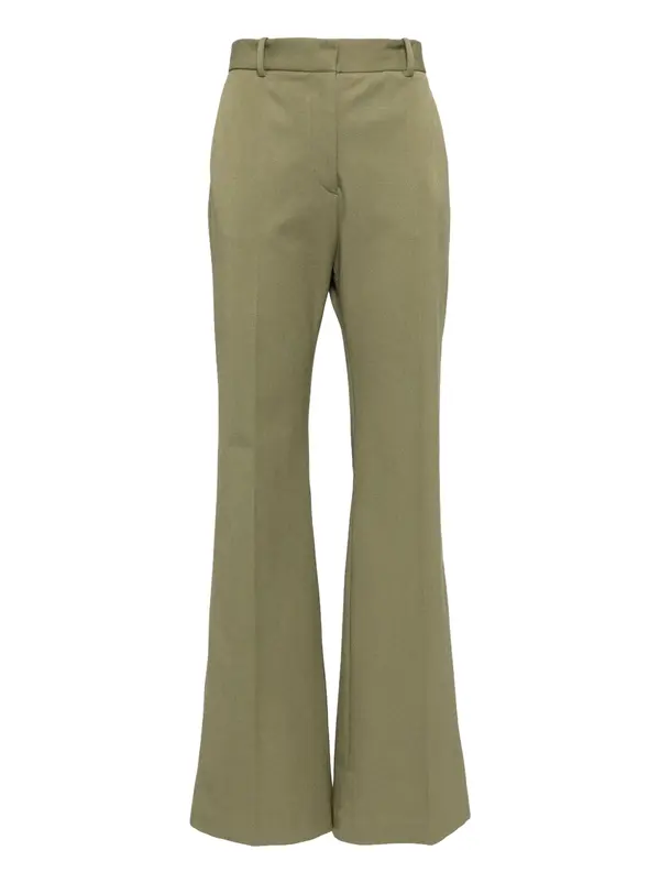 JOSEPH Tafira Flared Trousers - Green