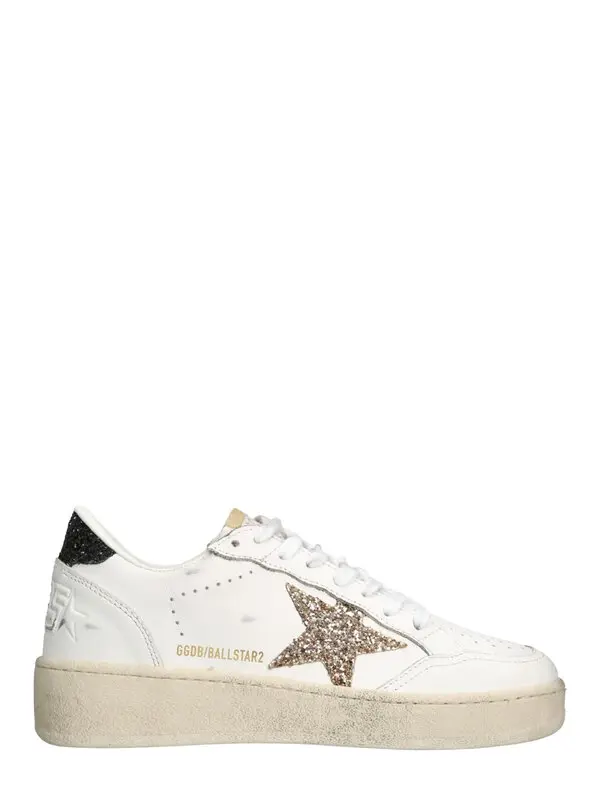 GOLDEN GOOSE Leather Ball Star Low-top Sneakers - White