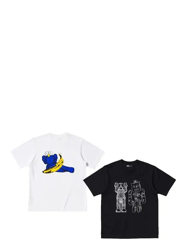KAWS X Uniqlo Warhol Ut Graphic T-shirt Set - White/black