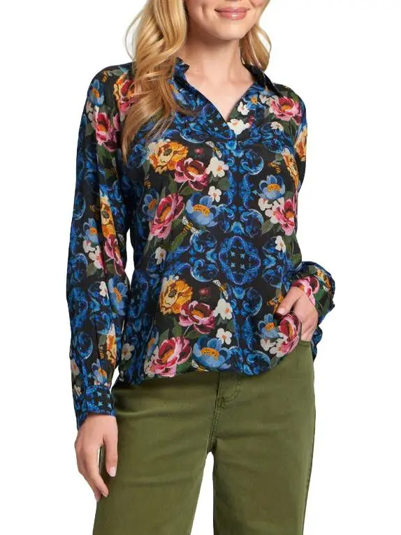 APNY Patterned Long-sleeve Shirt - Blue Multi
