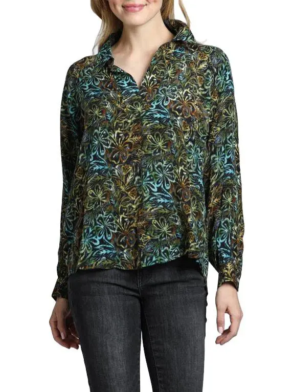 APNY Patterned Long-sleeve Shirt - Green Multi