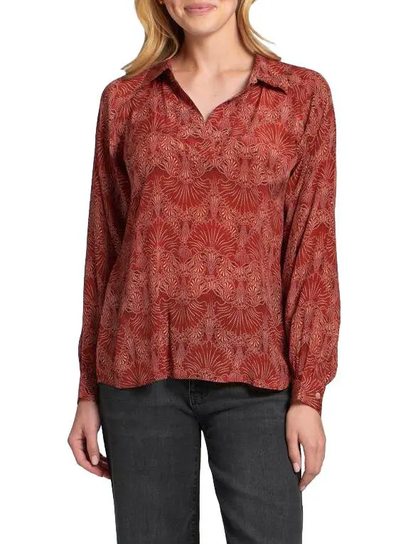 APNY Patterned Long-sleeve Shirt - Terracotta