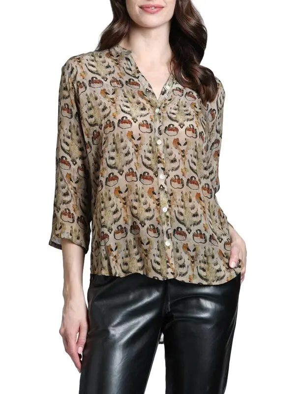 APNY Abstract Print Shirt - Brown Multi