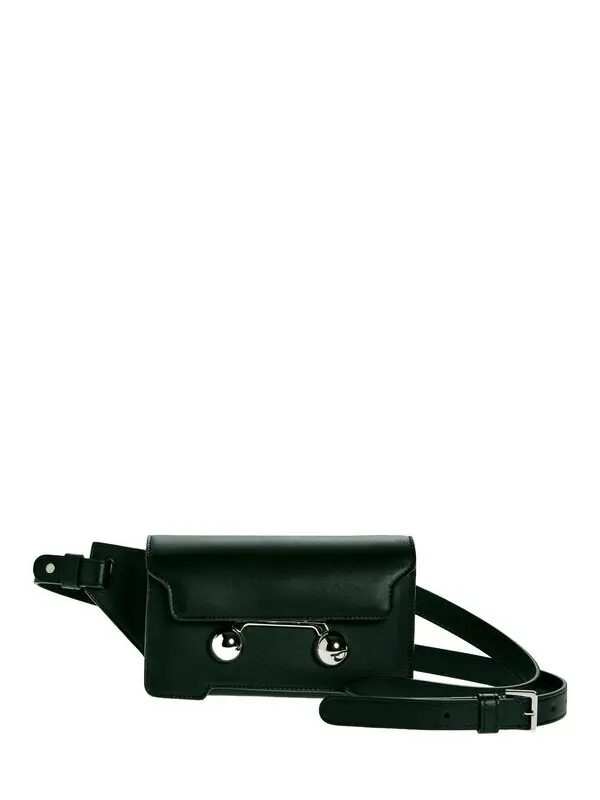 Marni Trunkaroo Leather Crossbody Bag - 00n99 Black