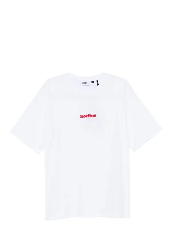 Gcds Embroidered-motif T-shirt - White