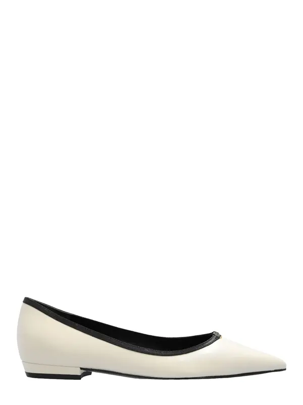 Tory Burch Double T Ballerina Shoes - White