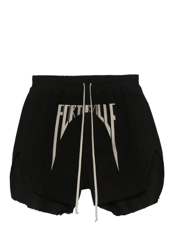 Rick Owens Embroidered Thigh-length Shorts - Black