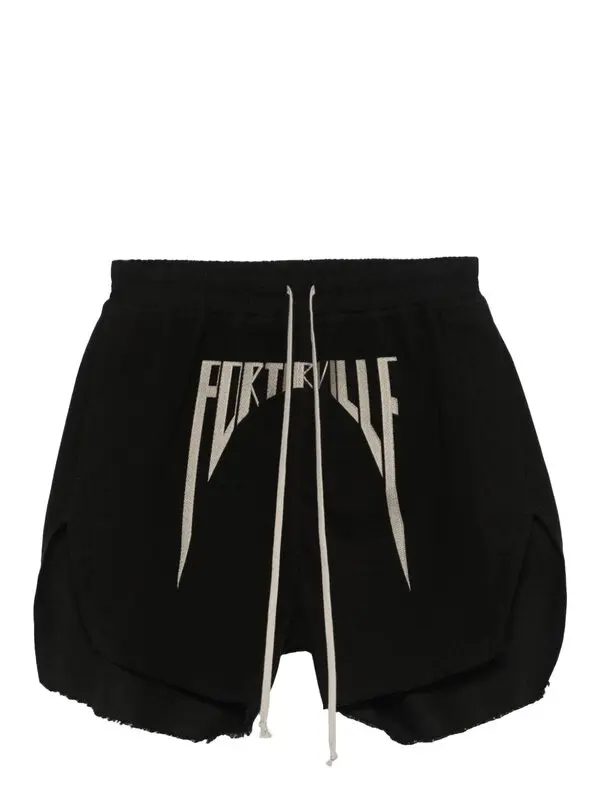 Rick Owens Embroidered Thigh-length Shorts - Black