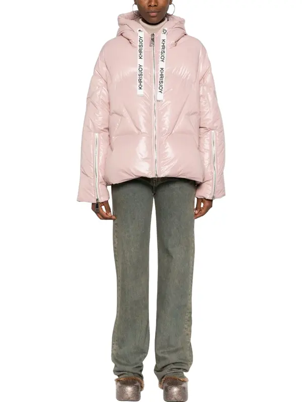 Khrisjoy Shiny Puffer Jacket - Pink