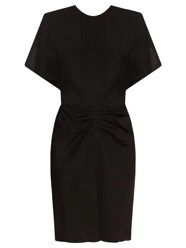 Victoria Beckham Gathered-detail Mini Dress - Black