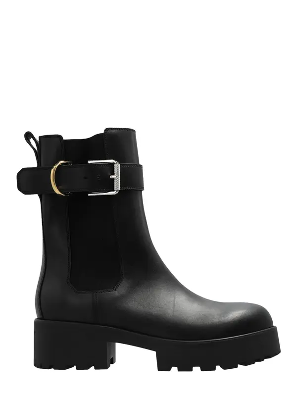 Givenchy Buckled Leather Boots - Black