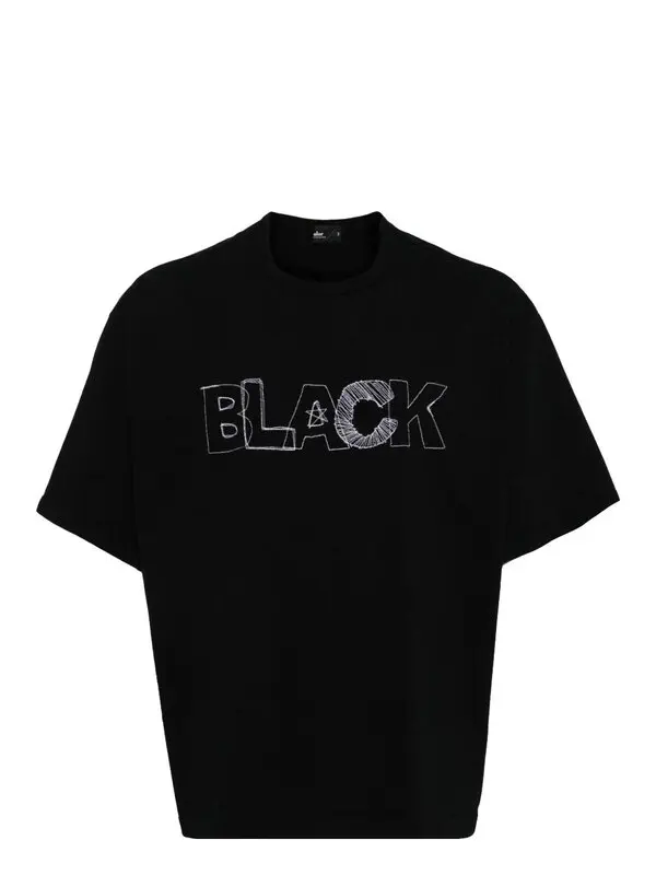 Kolor Embroidered-logo Cotton T-shirt - Black